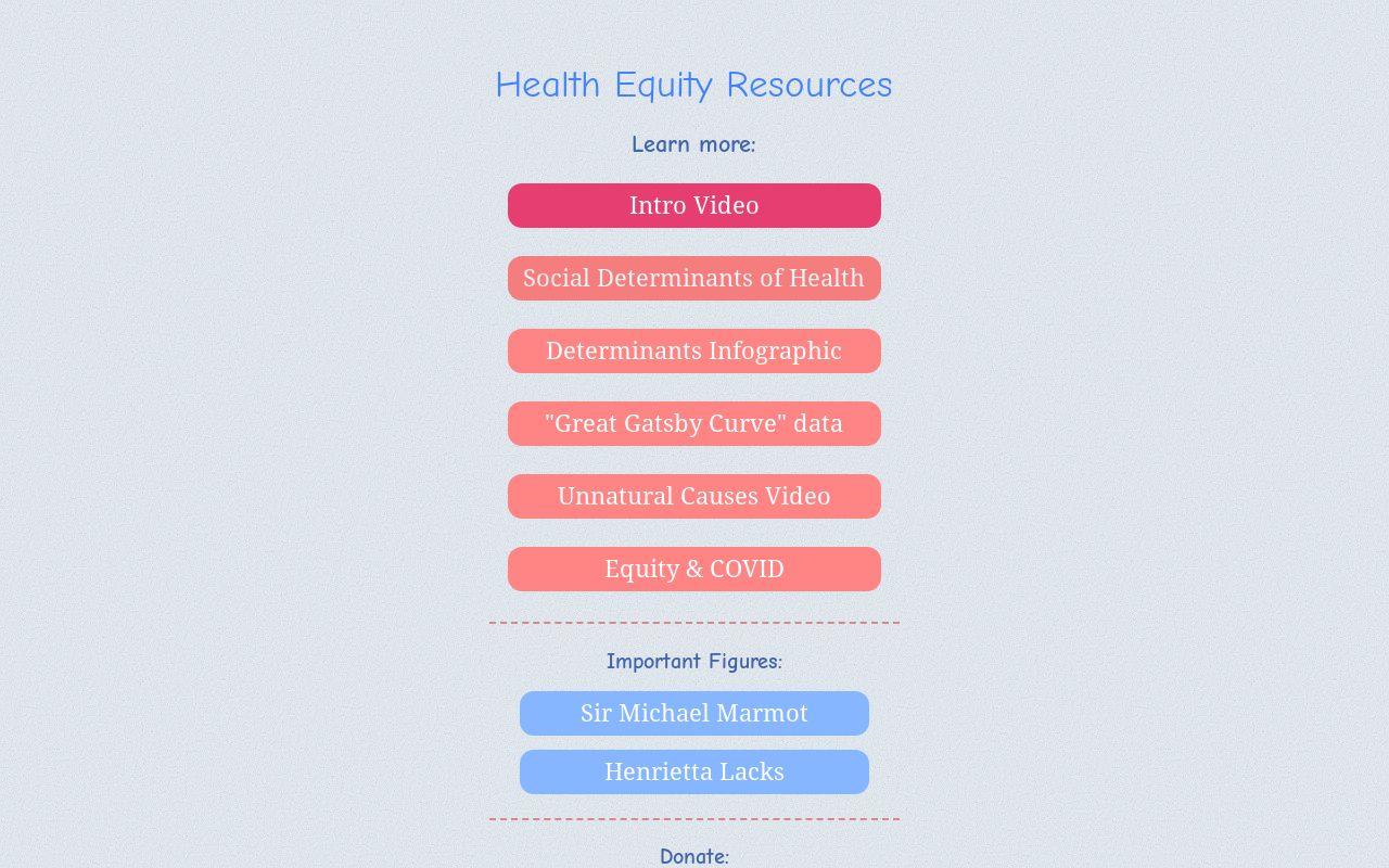 Health Equity Resources